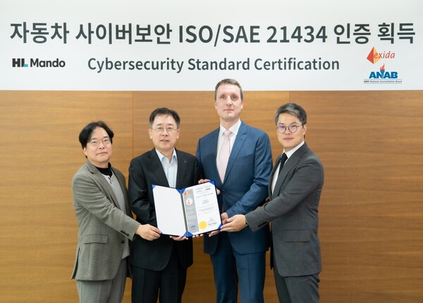 HL만도, ‘엑시다(Exida)’ 자동차 사이버보안 국제 인증 획득
